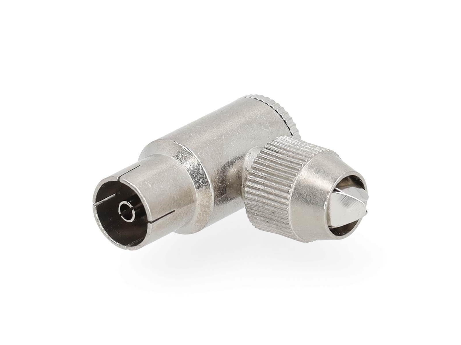 Nedis IEC (Coax) Connector | Angled 90° | Female | Nickel Plated