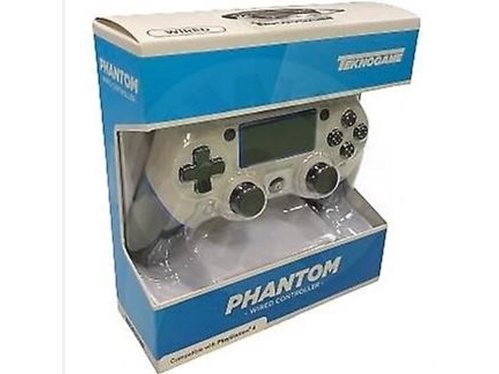 TeknoGame Phantom P4 - White - Wired Controller - Sony PlayStation 4