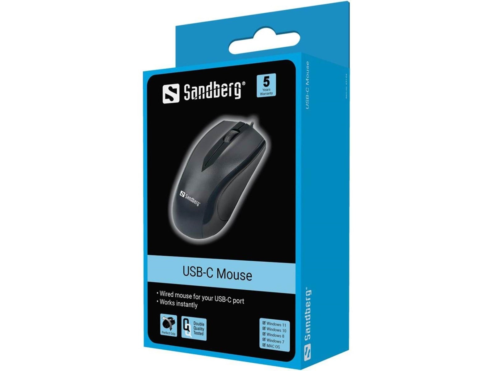 Sandberg USB-C - Mus - 3 knapper - Sort | På lager | Billig