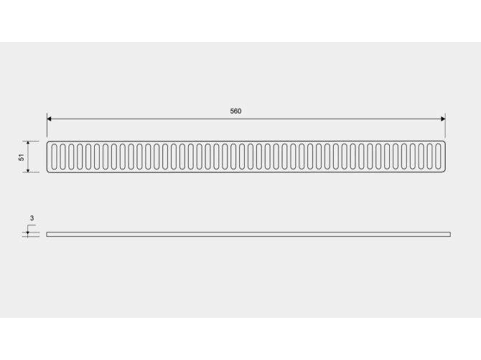 Unidrain ClassicLine rist Column, 600 mm | Billig