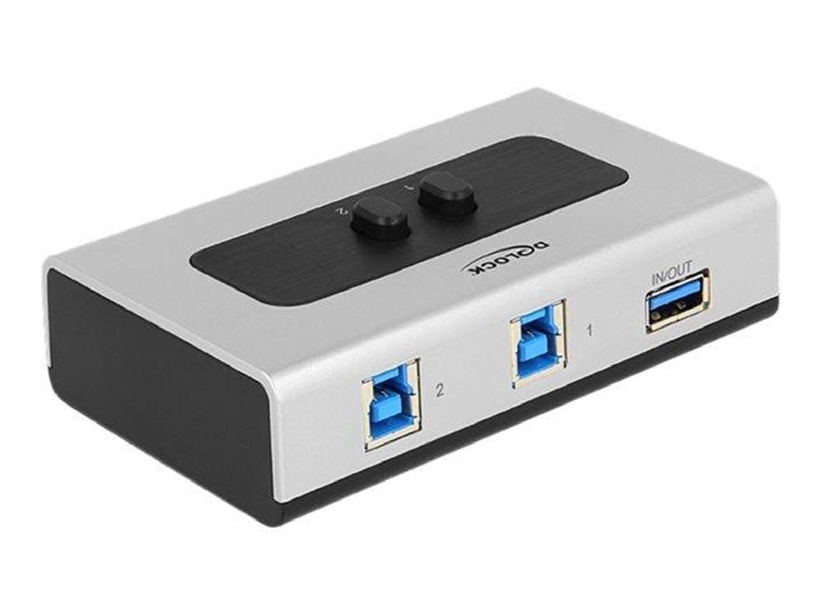 DeLOCK Switch USB 3.0 2 port Manual Bidirectional USB hub - 2 ports - Sort