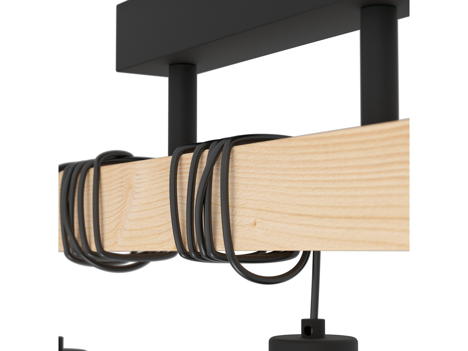EGLO TOWNSHEND 5 loftlampe, sort/brun | Billig