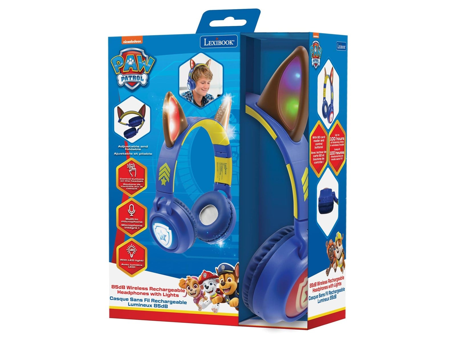 Paw Patrol Wired & Wireless Headphones with Light | På lager | Billig