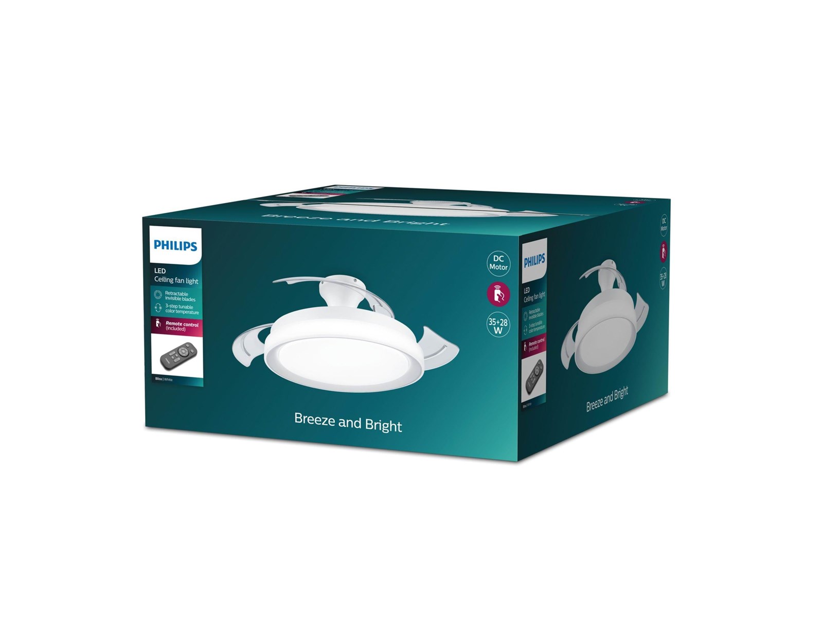 Philips Bliss DC Fan ceiling 28W+35W TW White | Billig