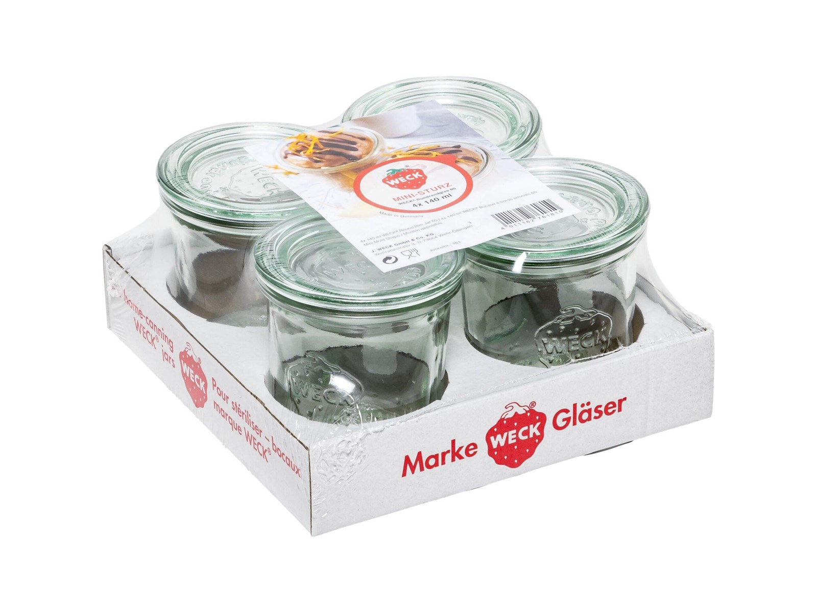 Weck Mini Mold Jar 140ml Set of 4 | Billig