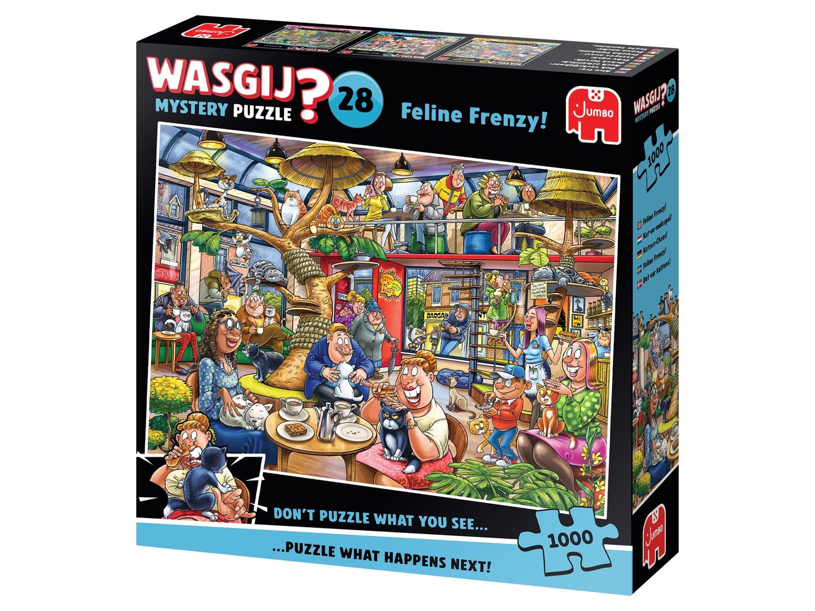 Wasgij Mystery Puzzle 28 Feline Frenzy! (1000) | På lager | Billig