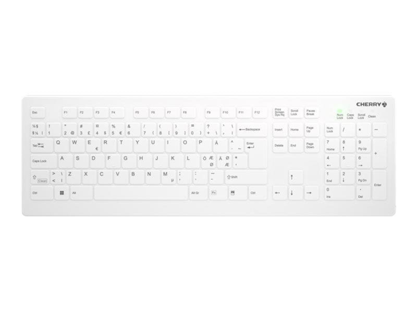 Cherry Active Key AK-C8112 - keyboard - wipe disinfection flat key ...