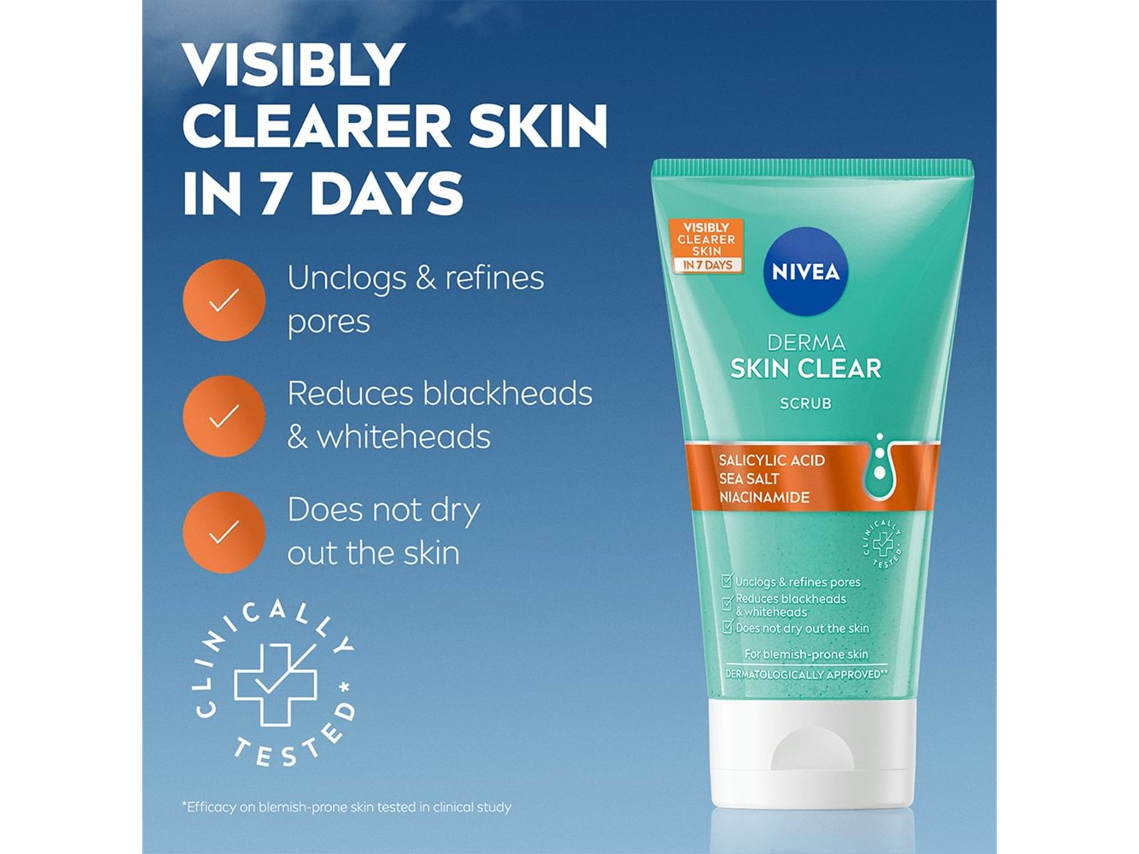 Nivea DERMA Skin Clear, scrub 150ml | På lager | Billig