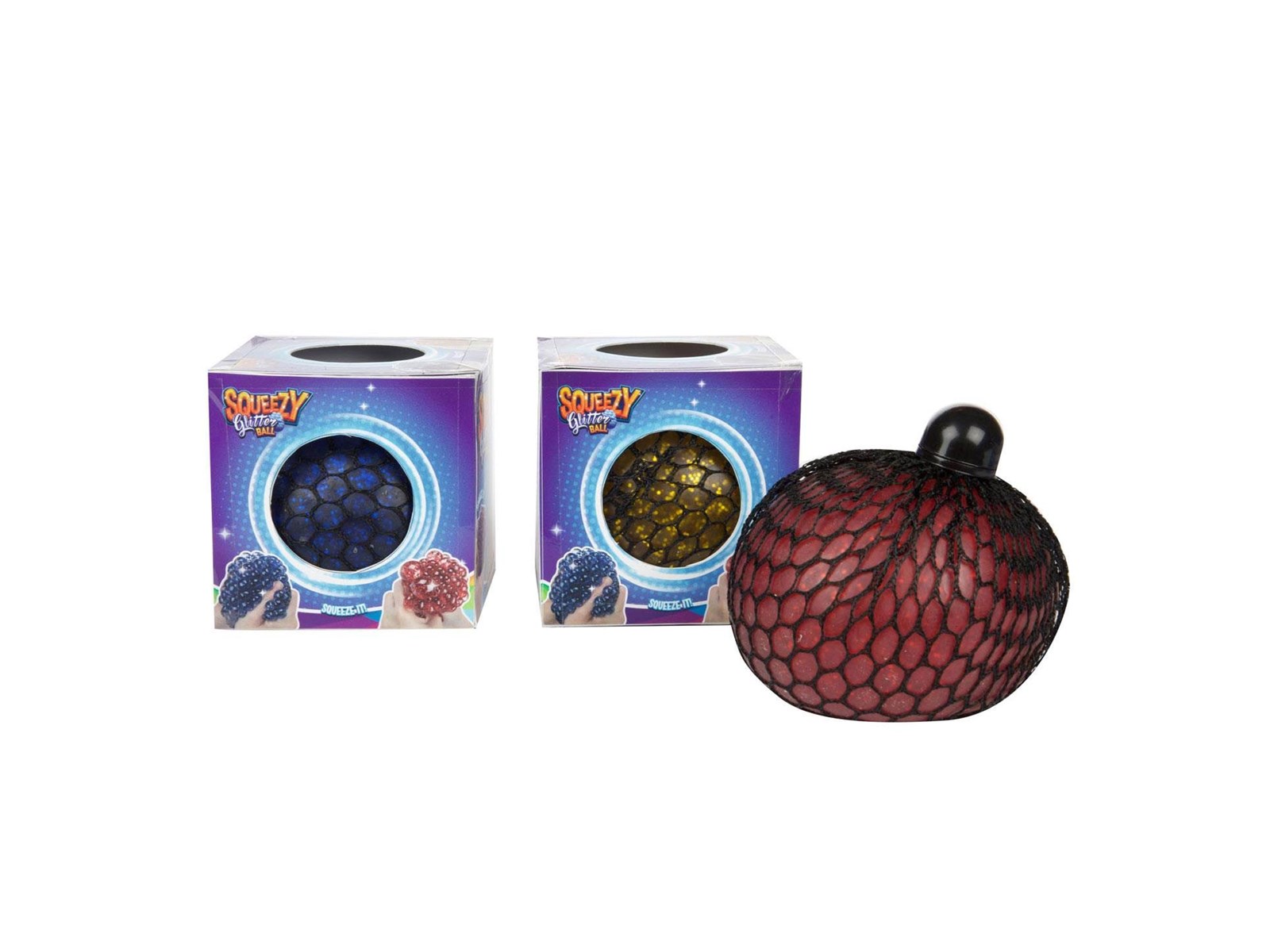 Toi-Toys Fun Glitter Squeeze Ball in Net 10cm | Billig