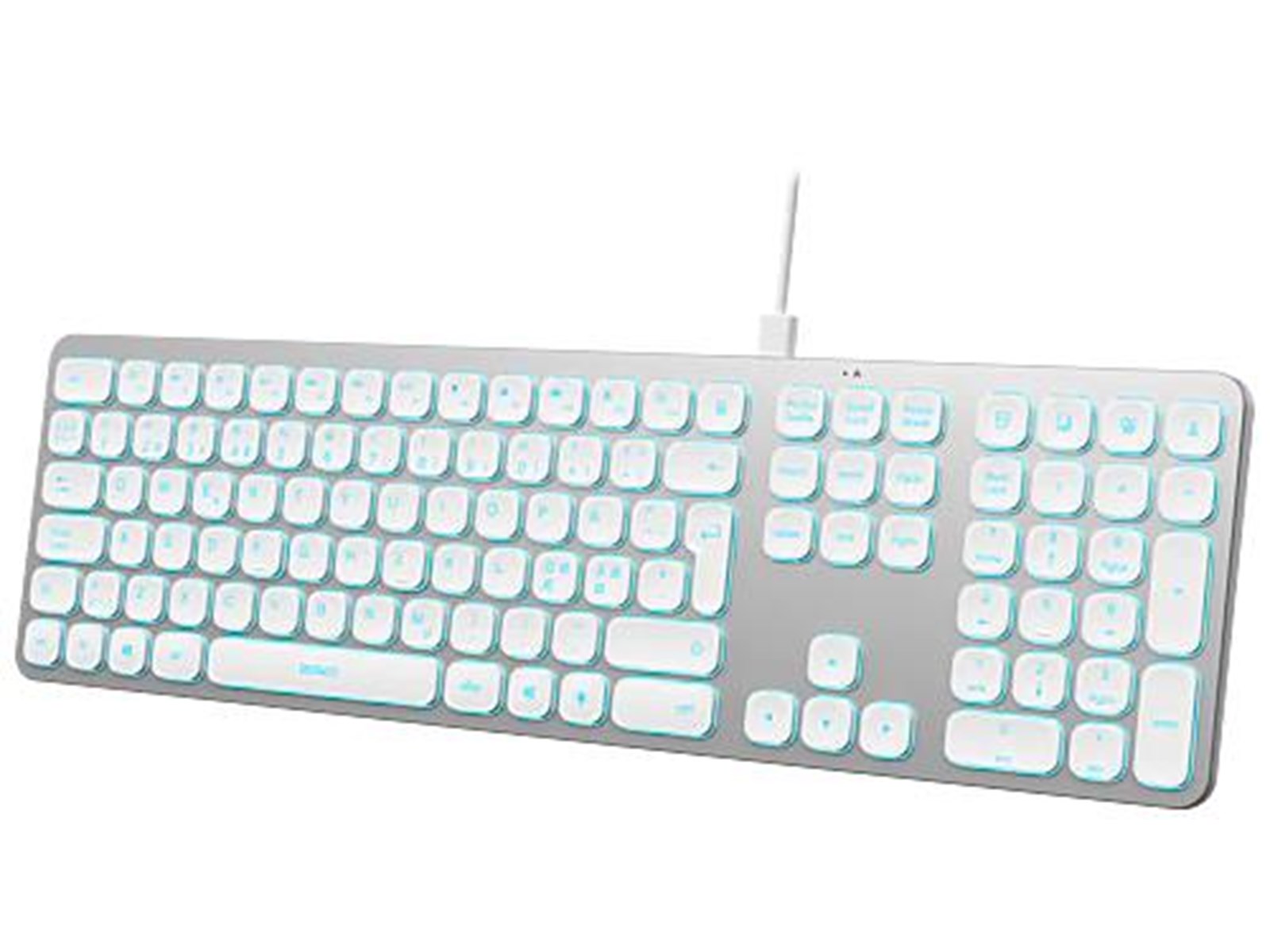 Deltaco Aluminium Keyboard - Tastatur - Nordisk - Sølv | Billig