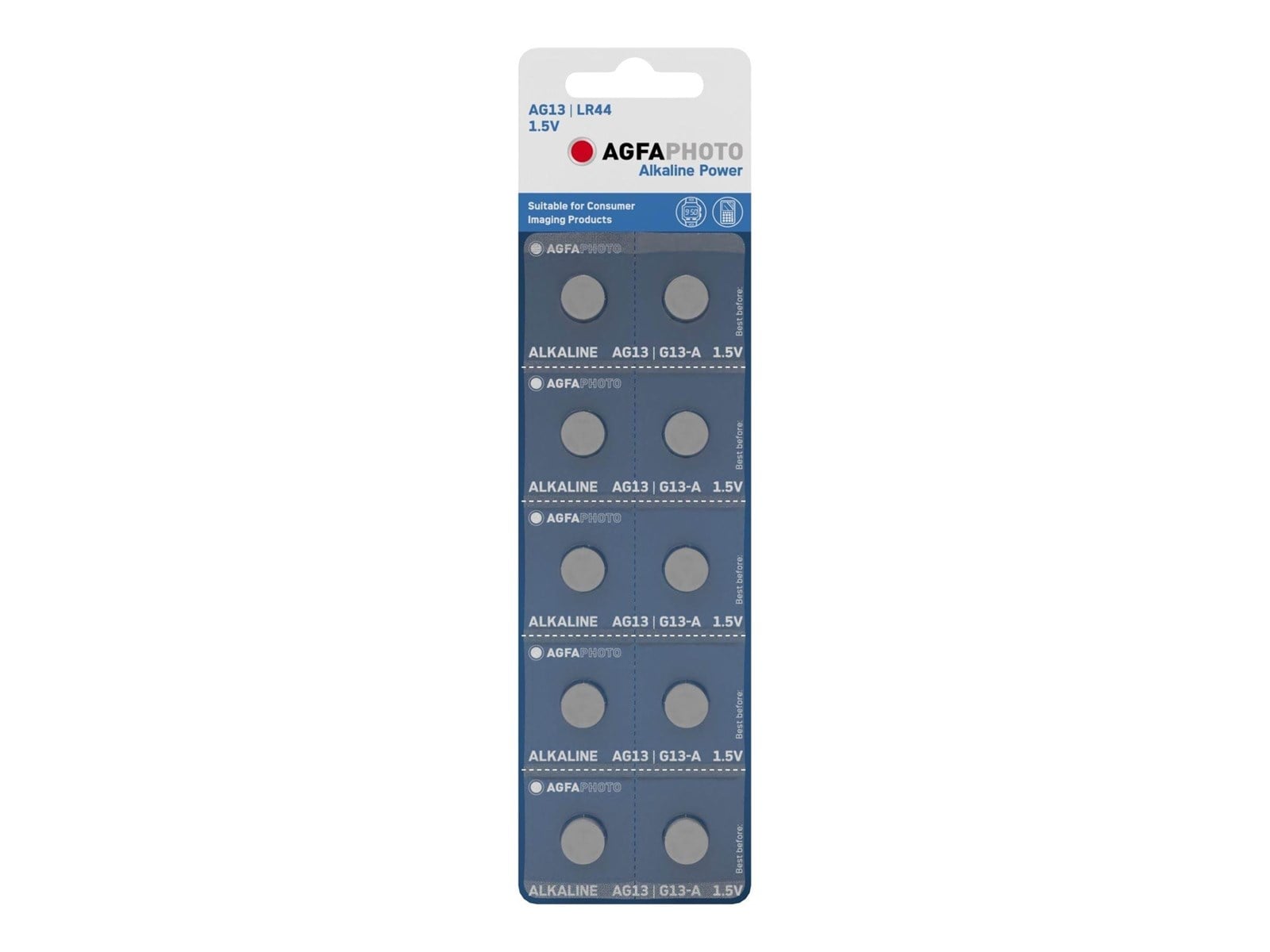 Agfa Photo battery x AG13 / LR44 - Alkaline (pack of 10) | På lager