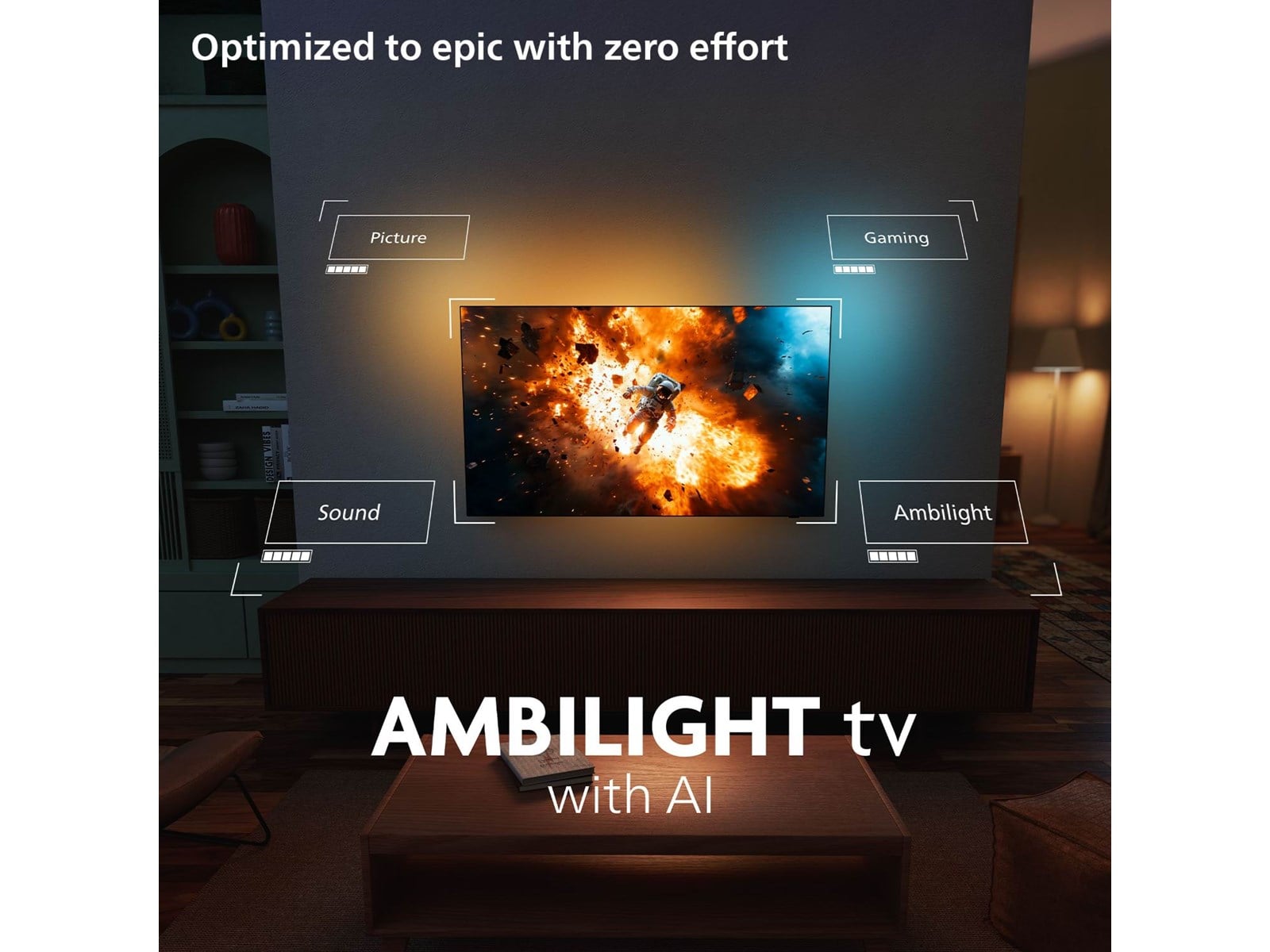 Philips 42" Fladskærms TV OLED 4K 42OLED810 Ambilight | På lager