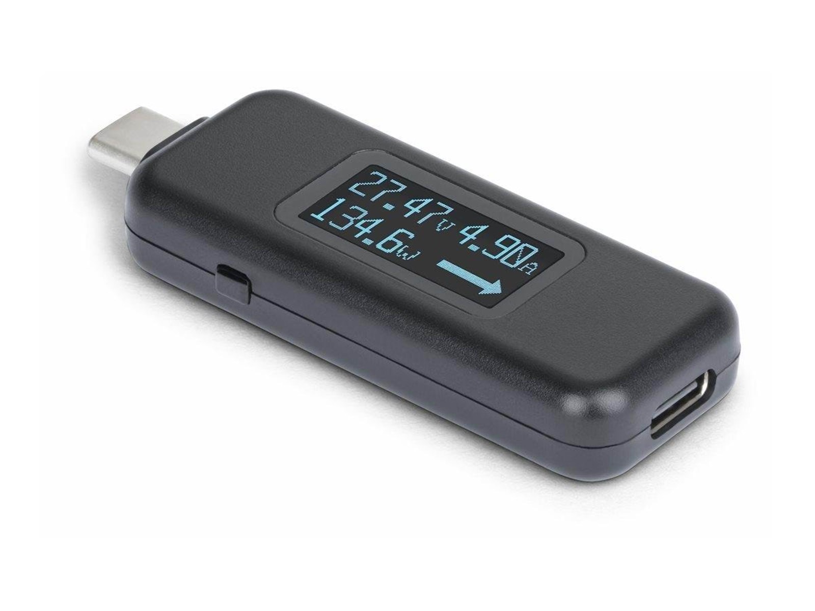 StarTech.com USB-C Power Tester Bi-Directional Digital Voltage/Current ...