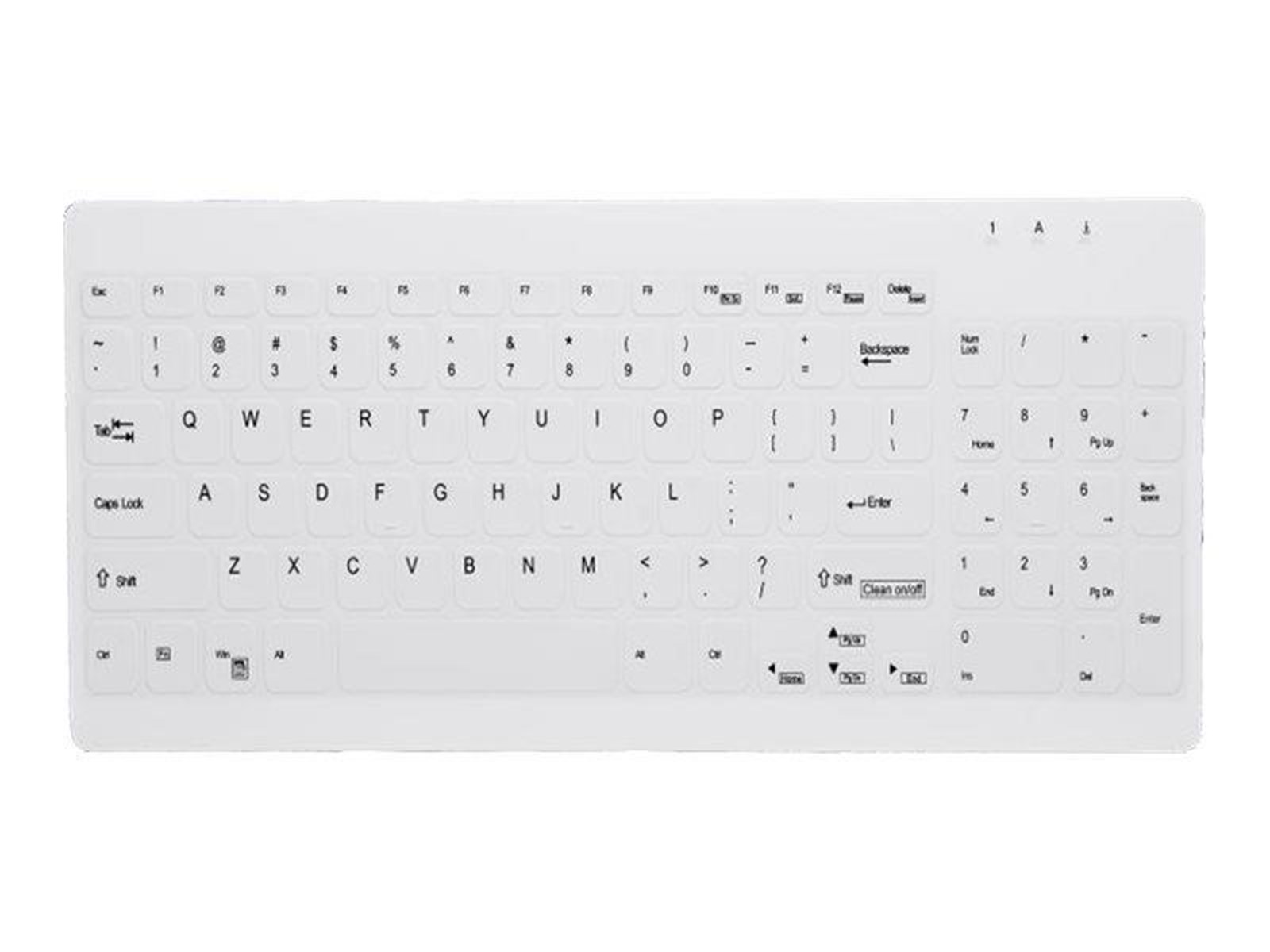 Cherry Active Key AK-C7012 - keyboard - Tastatur - Tysk - Hvid