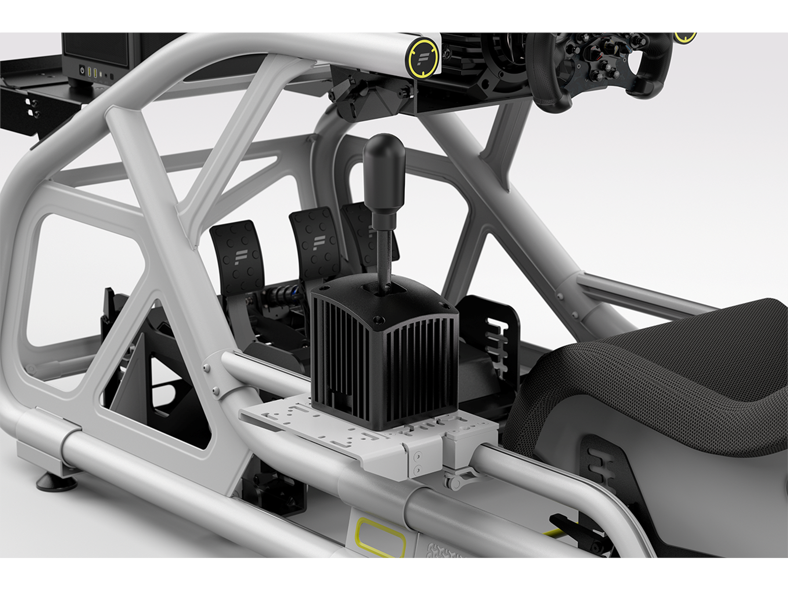 Fanatec ClubSport GT Cockpit Shifter Mount - White (Left Side)