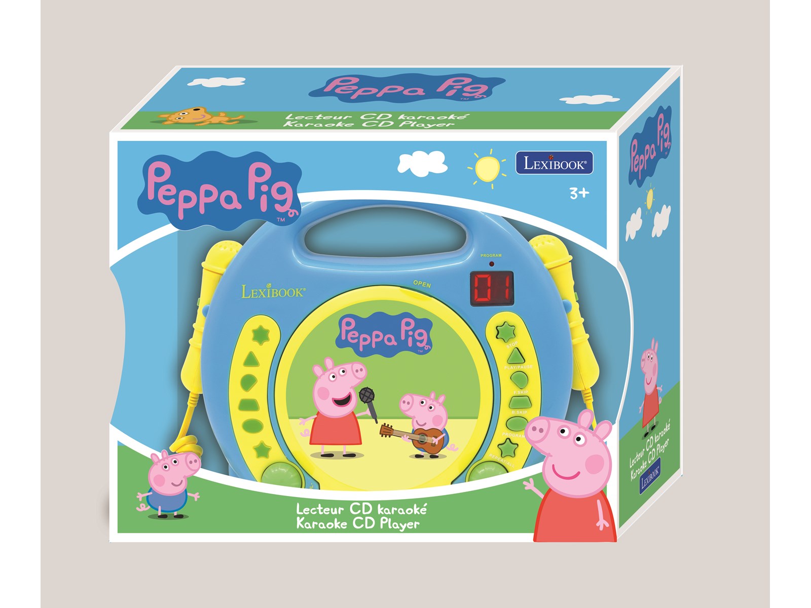 Peppa Pig Karaoke CD playerwith microphones | På lager | Billig