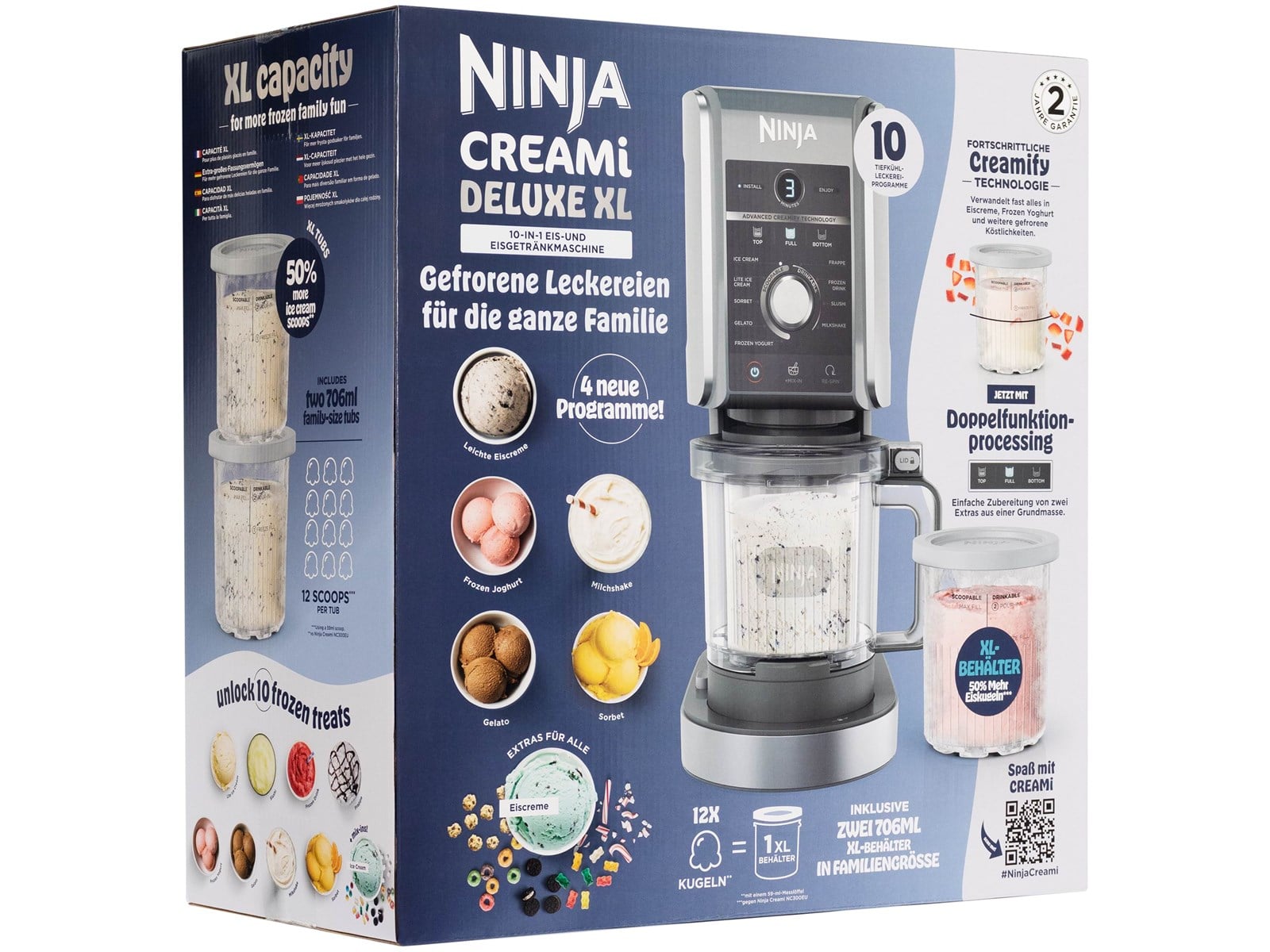 Ninja Ismaskine Creami Deluxe NC502EU - Black / Silver | Billig