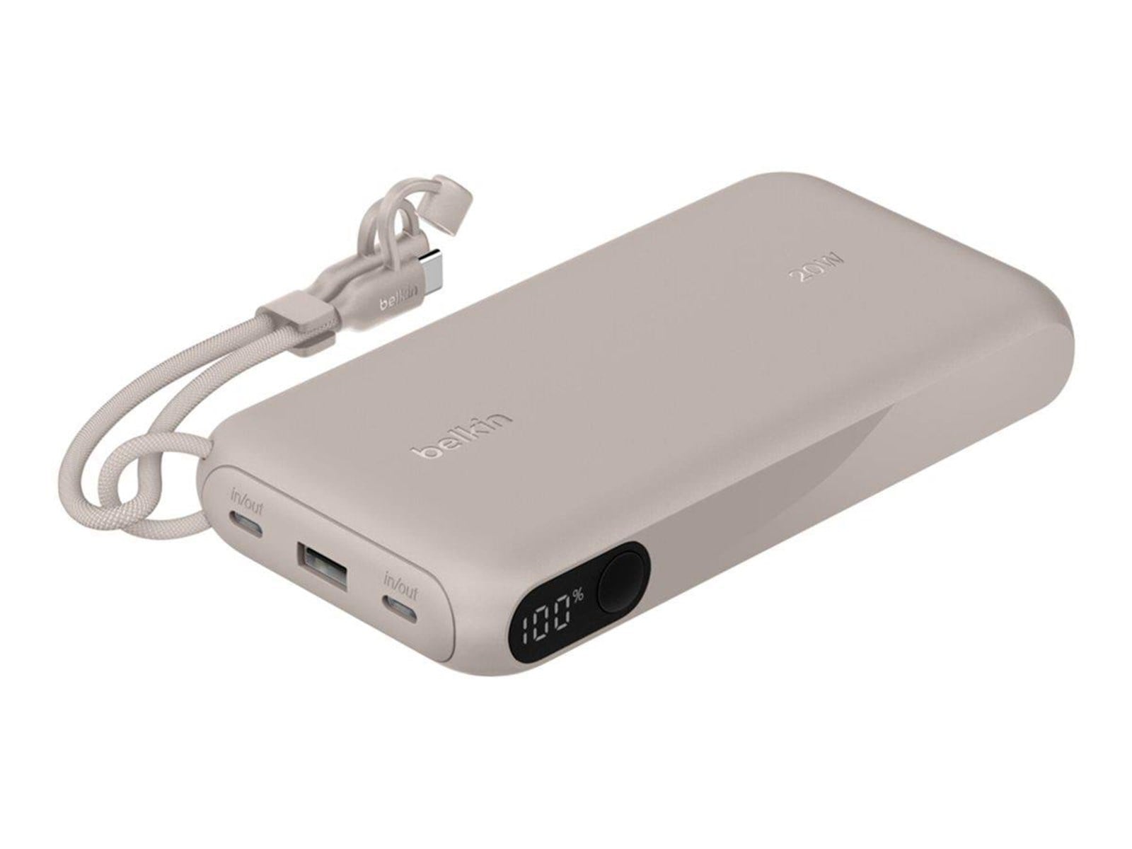 Belkin BoostCharge power bank - with display - 2 x USB-C USB - 20 Watt ...
