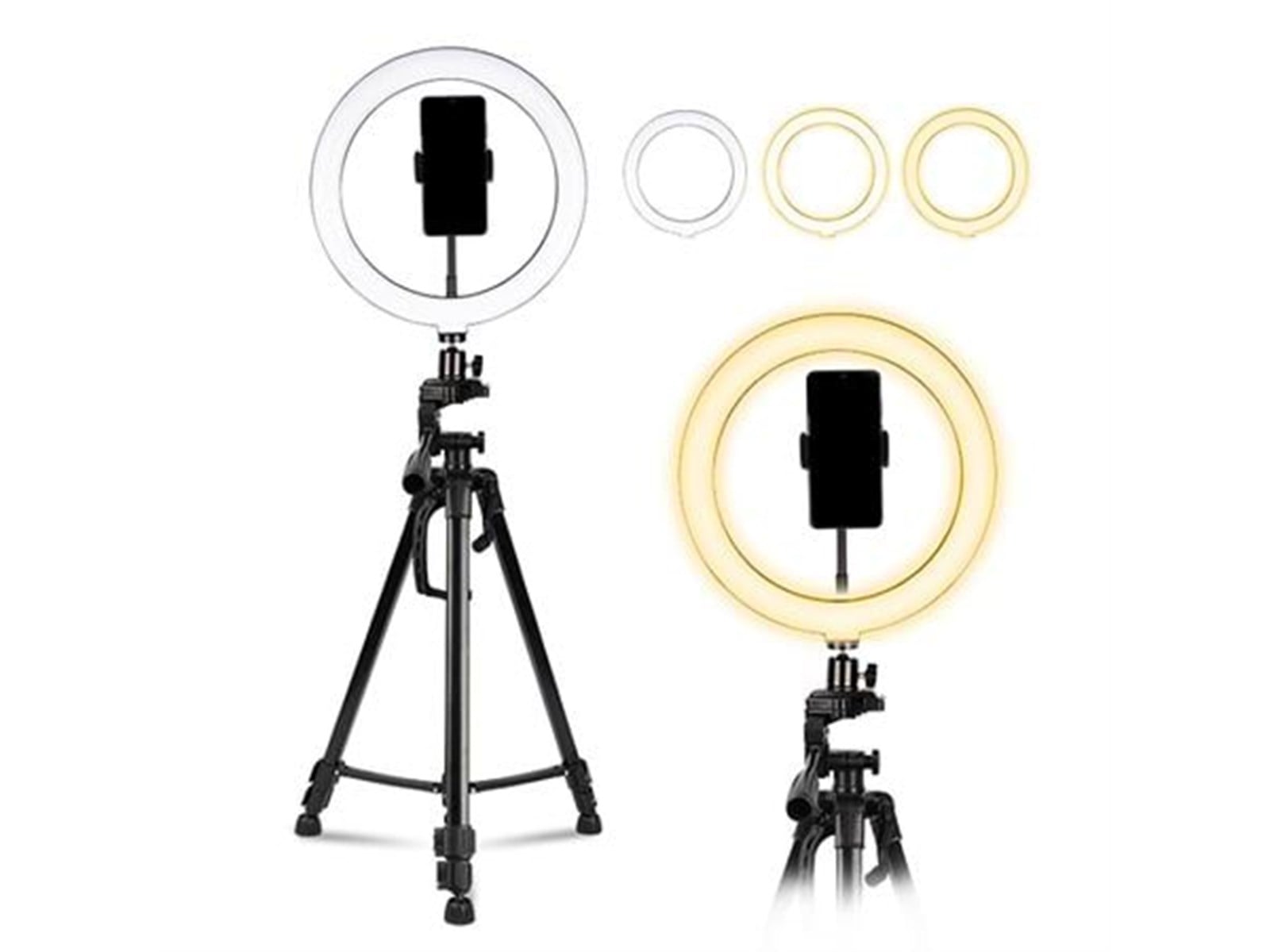 Pro Ring Light Stativ 10"- 52-167 cm - Bluetooth Fjernbetjening - 3000 ...