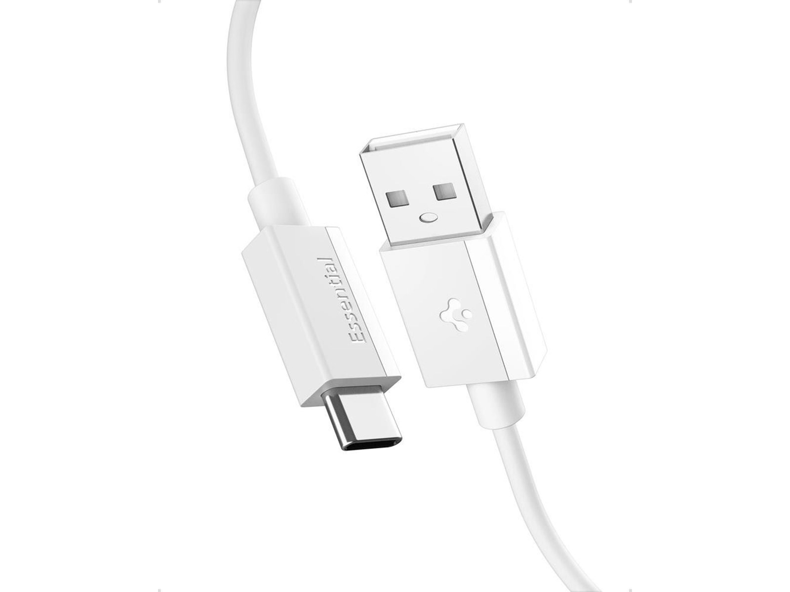 Spigen Essential USB A to USB C 60W Cable white EB6020AC | På lager