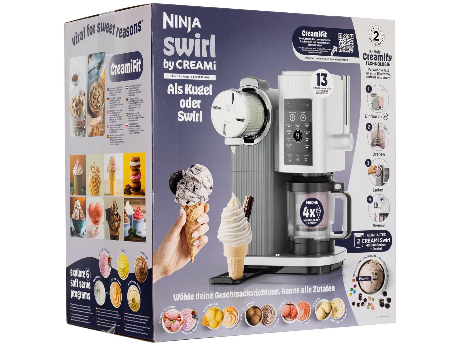 Ninja Ismaskine Swirl for CREAMi 13-in-1 Soft Serve & Ice Cream Maker ...