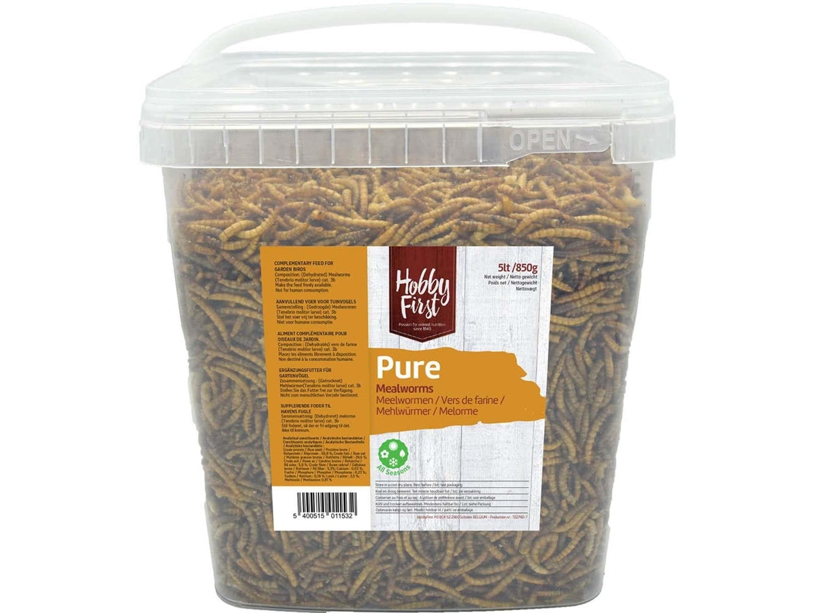 Hobby First - Pure Mealworms - 850g | Billig