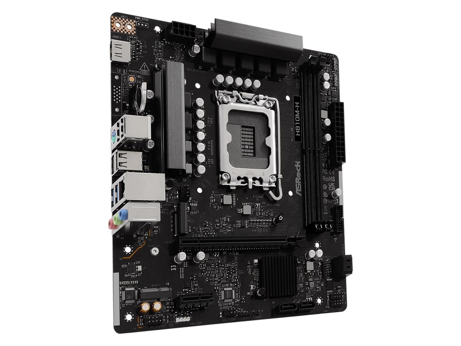 ASRock H810M-H Bundkort - Intel H810 - Intel LGA1851 socket - DDR5 RAM ...