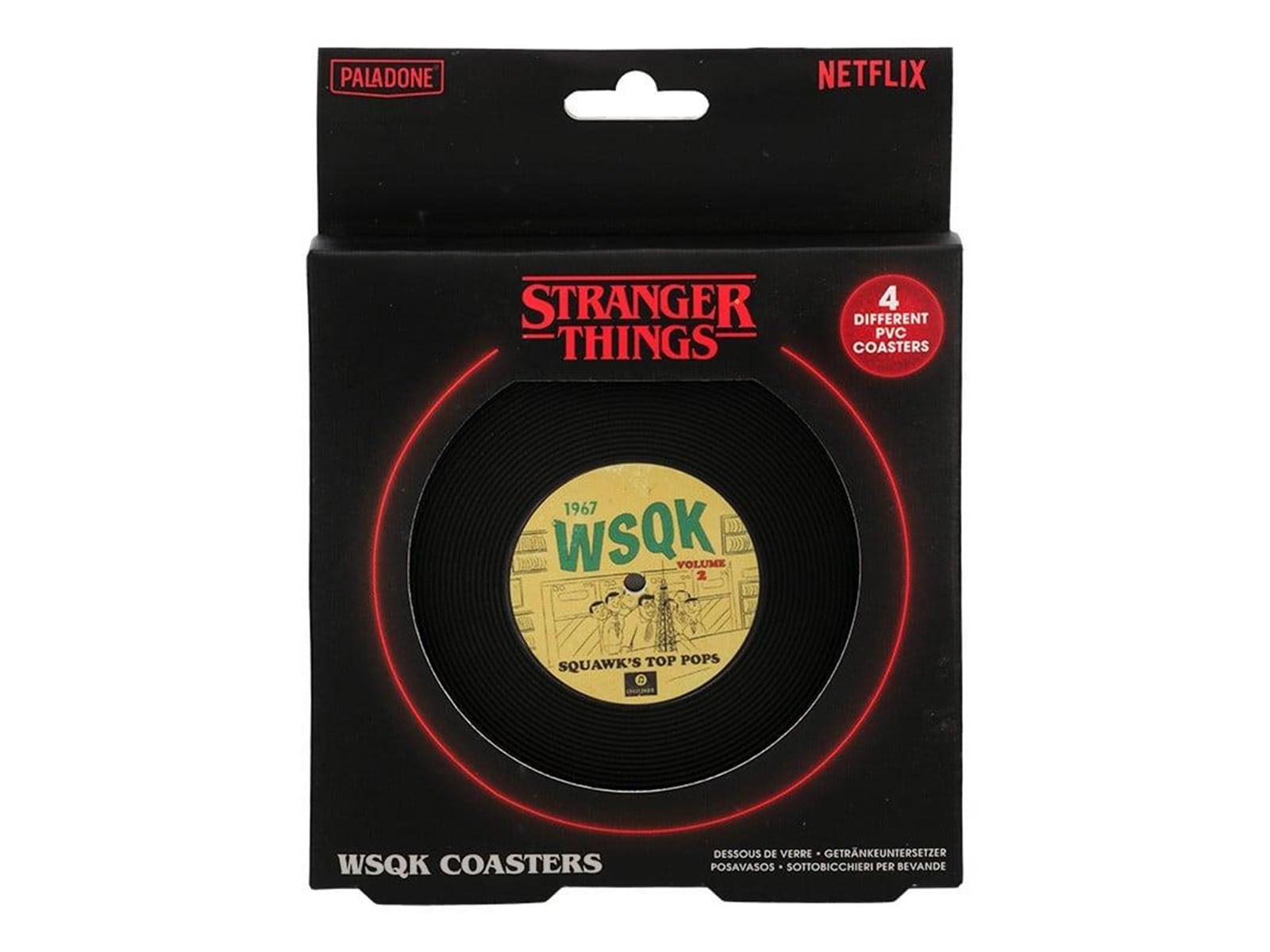 Paladone - Stranger Things 5 WSQK PVC Coasters - Bordskåner | Billig