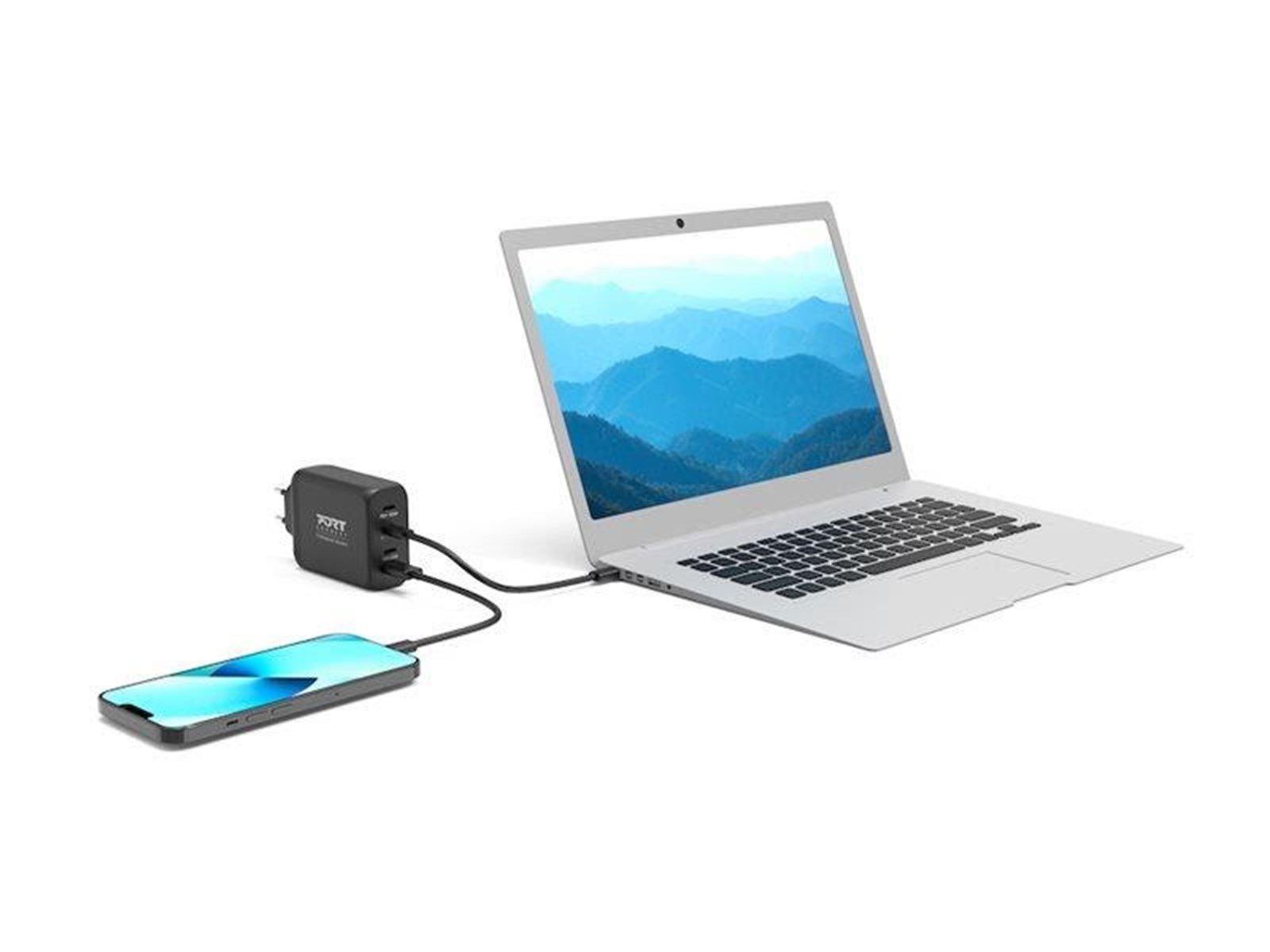 PORT Designs PORT Connect power adapter - GaN - USB Type A 3 x USB-C ...