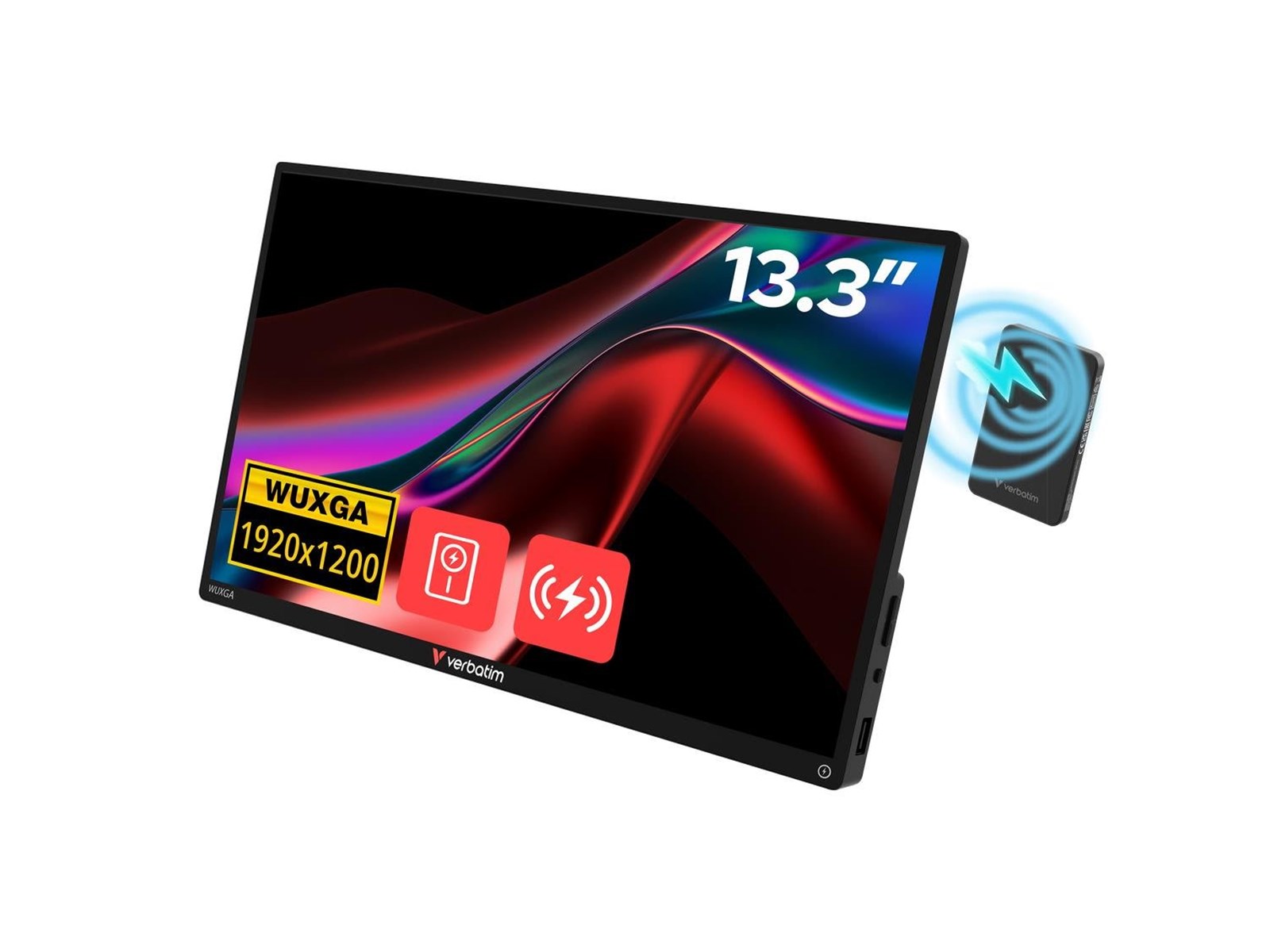 13" Verbatim Portable Touchscreen Monitor 13.3" WUXGA Resolution ...