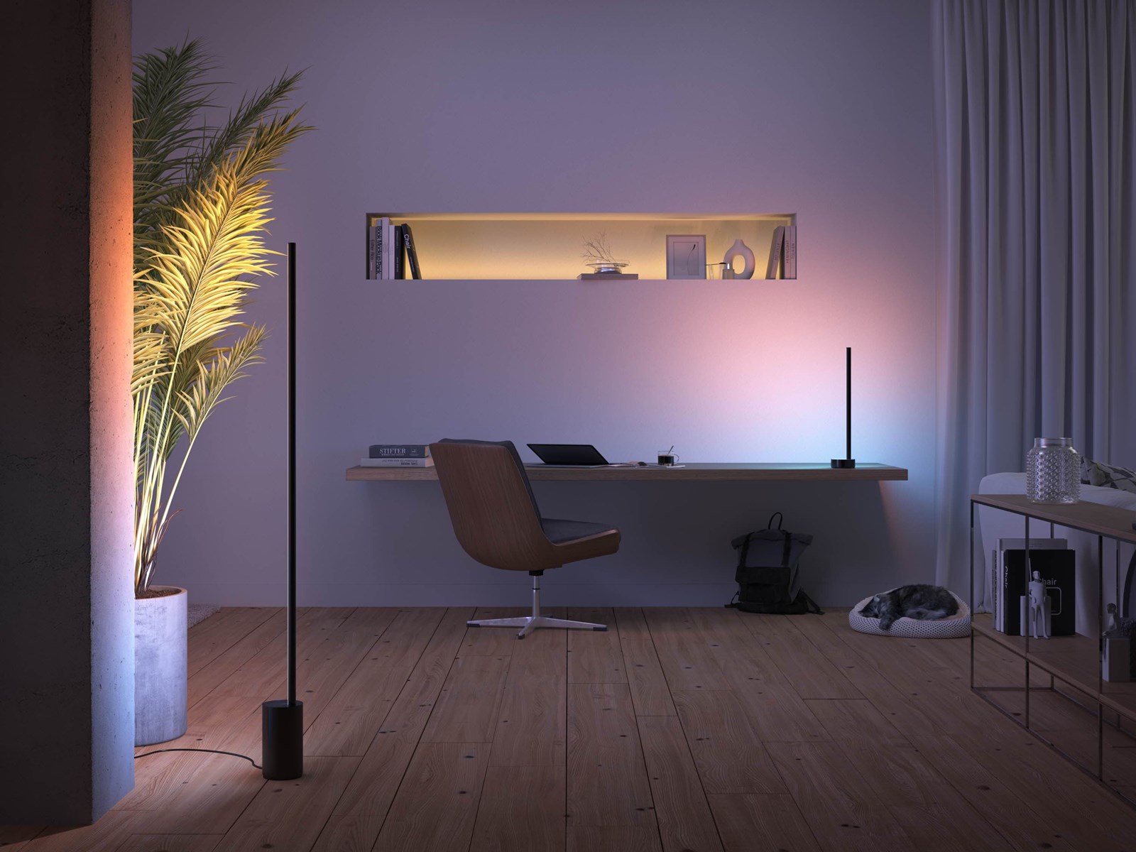 Philips Hue Gradient Signe Floor - Sort 2-pak | På lager | Billig