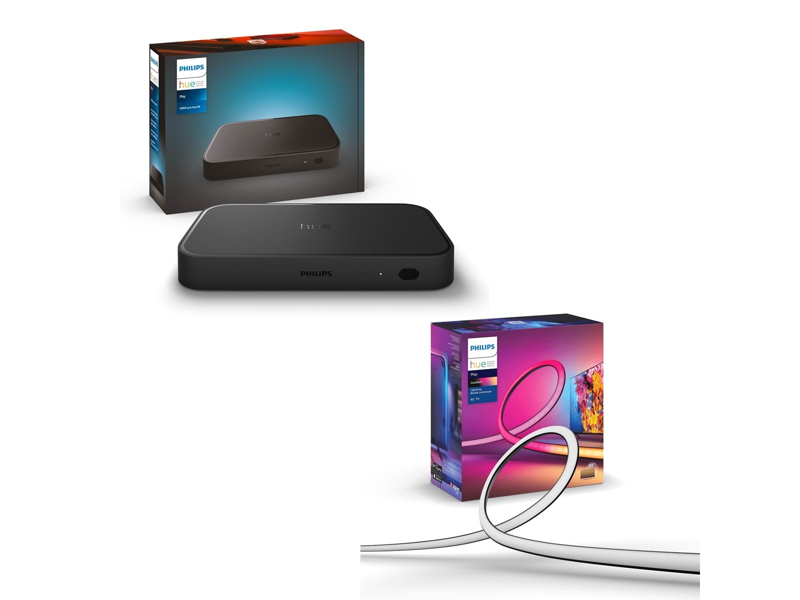 Philips Hue Play Gradient Lightstrip TV 65" + Sync box 8K pakke
