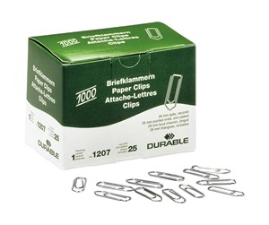 DURABLE Paper clips 26 mm zinc-plated pack of 1000 | Billig