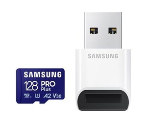 Samsung PRO Plus SD + USB Card Reader - 180MB/s - 128GB | Billig