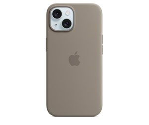 Apple iPhone 15 Silicone Case with MagSafe - Clay | Billig