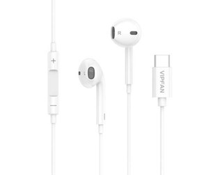 Vipfan Wired in-ear headphones M14 USB-C 1.1m (white) | Billig