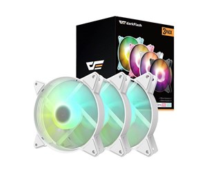 Darkflash Computer Fan Set ARGB C6 3in1 120x120 (white) - Hvid
