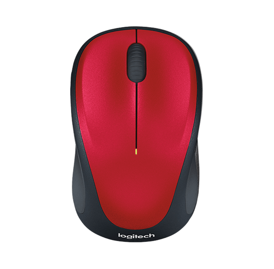 Logitech M235 Wireless Mouse - Red - Mus - Optisk - 3 knapper - Rød