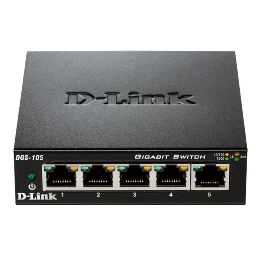 D-Link DGS-105 5-Port Gigabit Unmanaged Desktop Switch | På lager