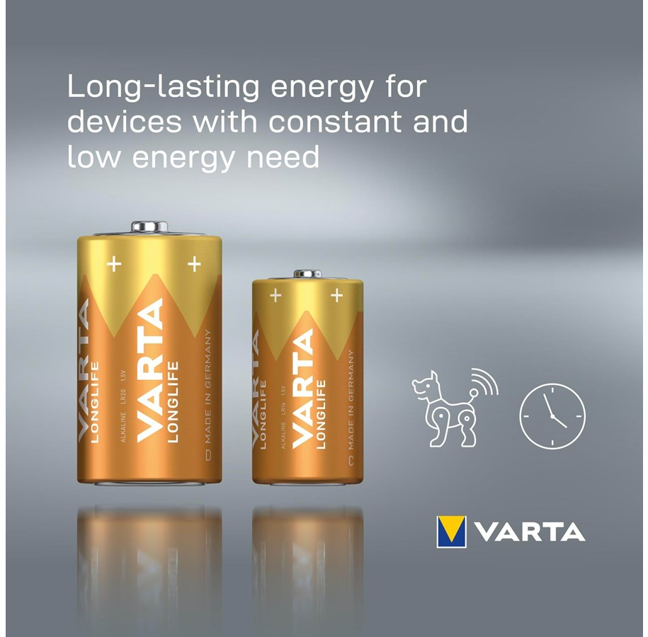 VARTA Varta Longlife - D - 2-pak Battery 2 x D, Alkaline | Billig