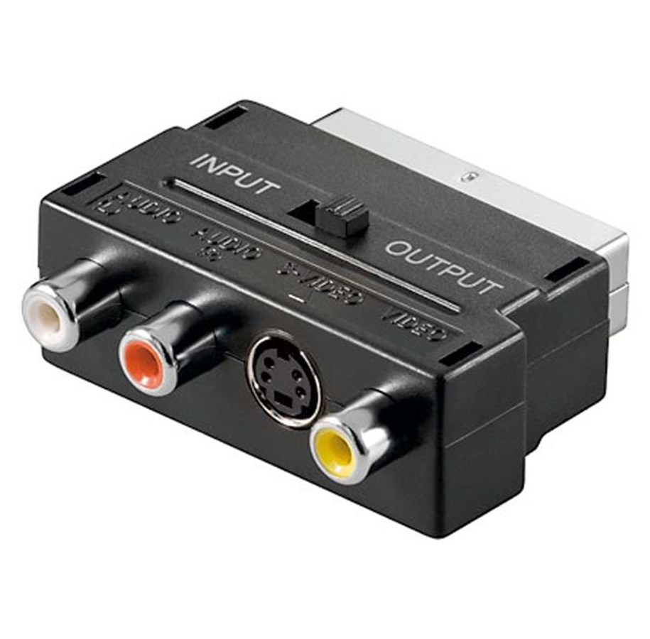Pro Scart adapter to S-VHS & 3xRCA | Billig