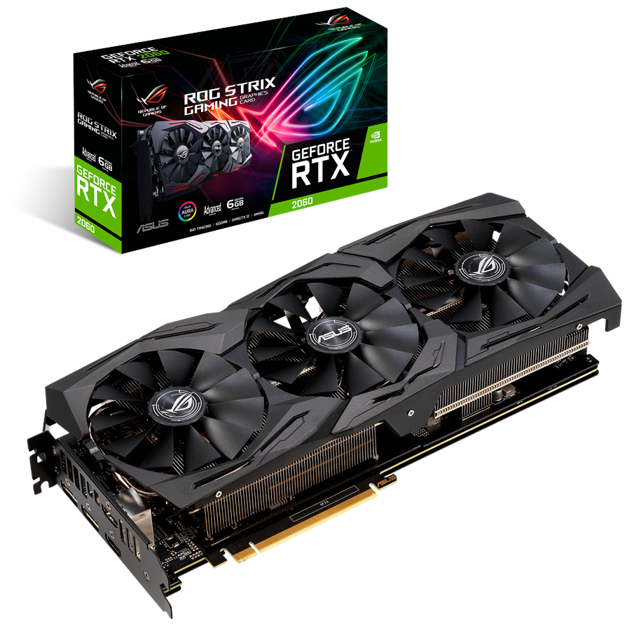 ASUS GeForce RTX 2060 ROG STRIX Advanced 6GB GDDR6 RAM Grafikkort asus-geforce-rtx-2060-rog-strix-advanced-6gb-gddr6-ram-grafikkort