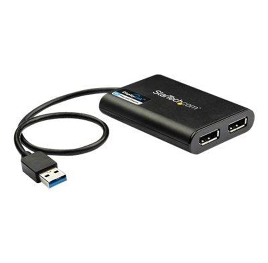 StarTech.com USB to Dual DisplayPort Adapter - 4K 60Hz - USB 3.0 (5Gbps ...