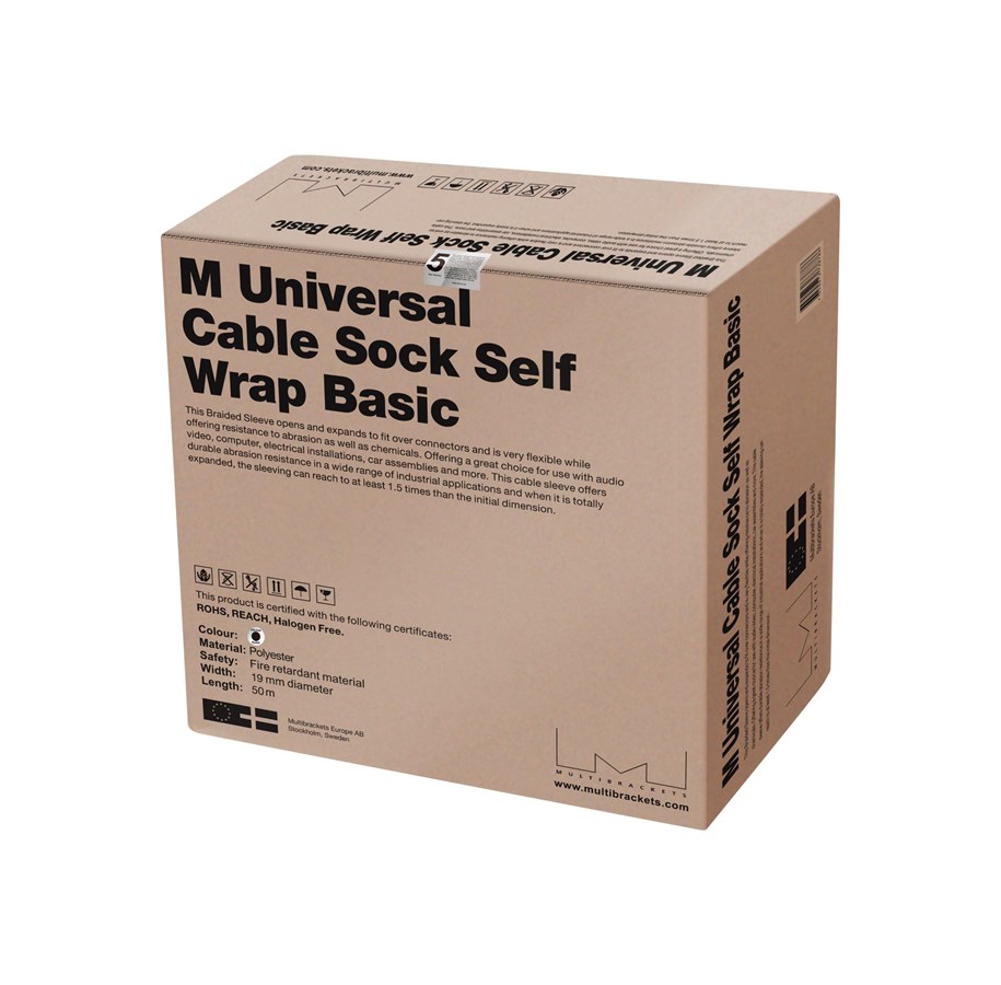 Multibrackets M Universal Basic Kabelsok, 50 m, sort | Billig