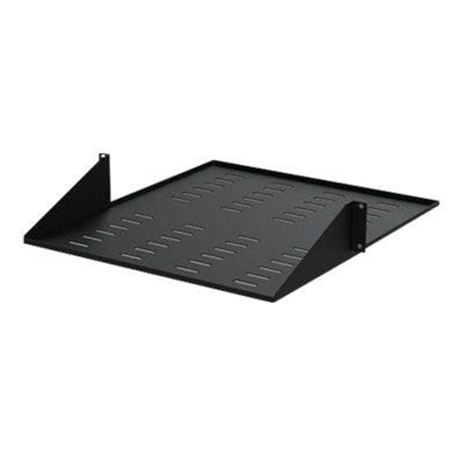 StarTech.com 2 Post Server Rack Shelf - Vented - Center Mount - Black ...