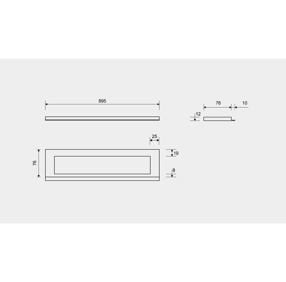 Unidrain HighLine Colour ramme, 900/12 mm, Messing | Billig
