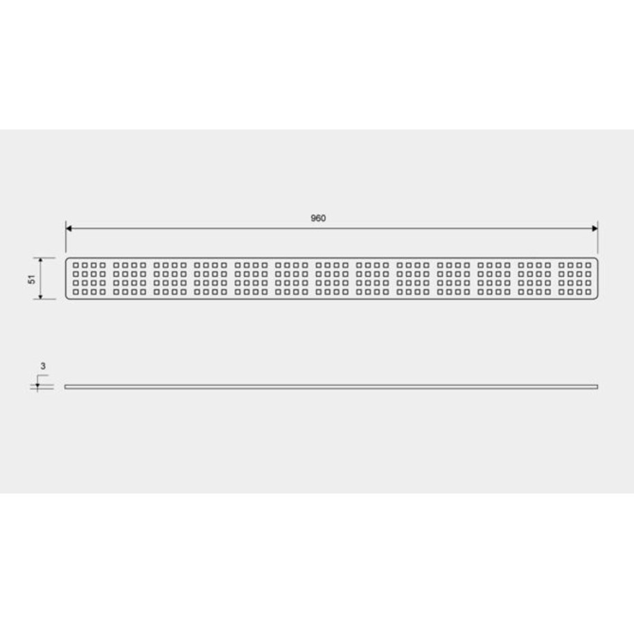 Unidrain ClassicLine rist Square, 1000 mm | Billig