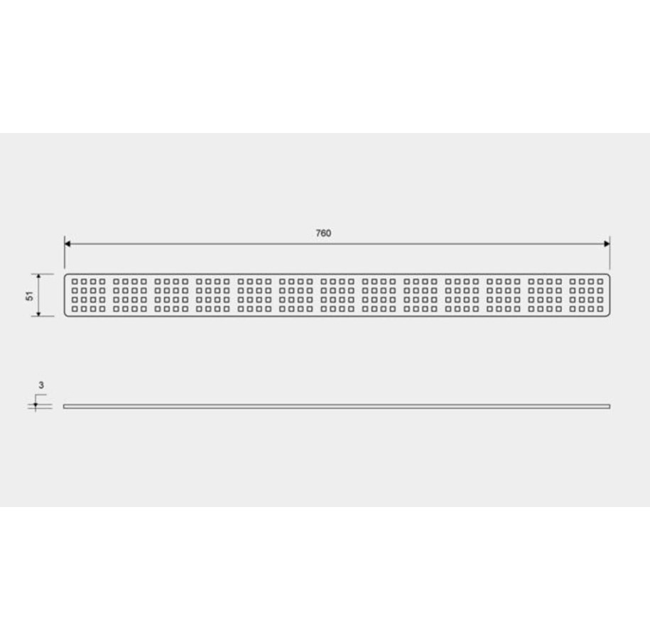 Unidrain ClassicLine rist Square, 800 mm | Billig