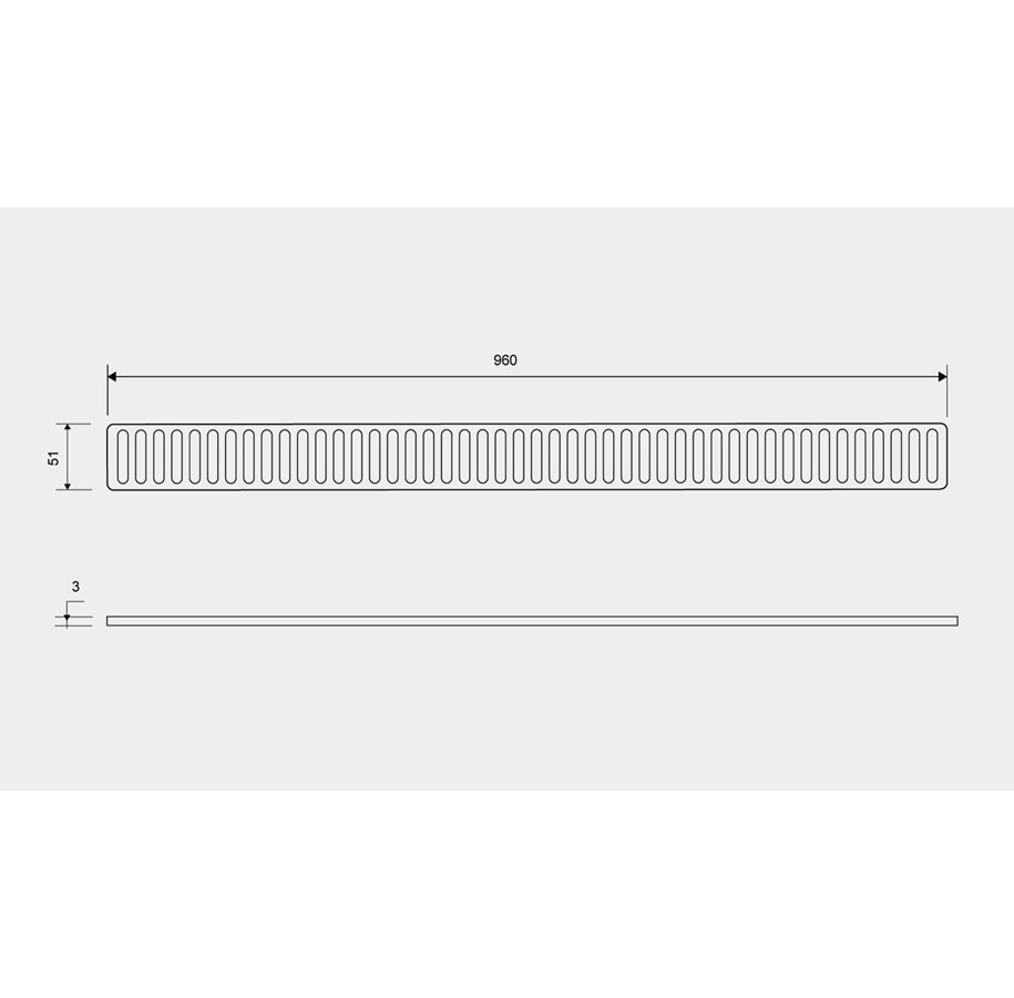 Unidrain ClassicLine rist Column, 1000 mm | Billig