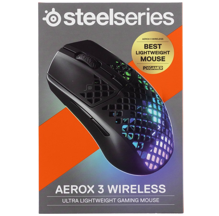 SteelSeries Aerox 3 Wireless 2022 - Onyx - Mus - Optisk - 6 knapper - Sort